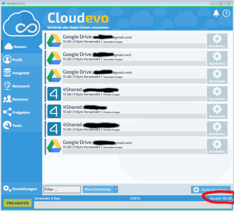 Cloudspeicher mit Cloudevo zusammefassen – HenrikHeigl